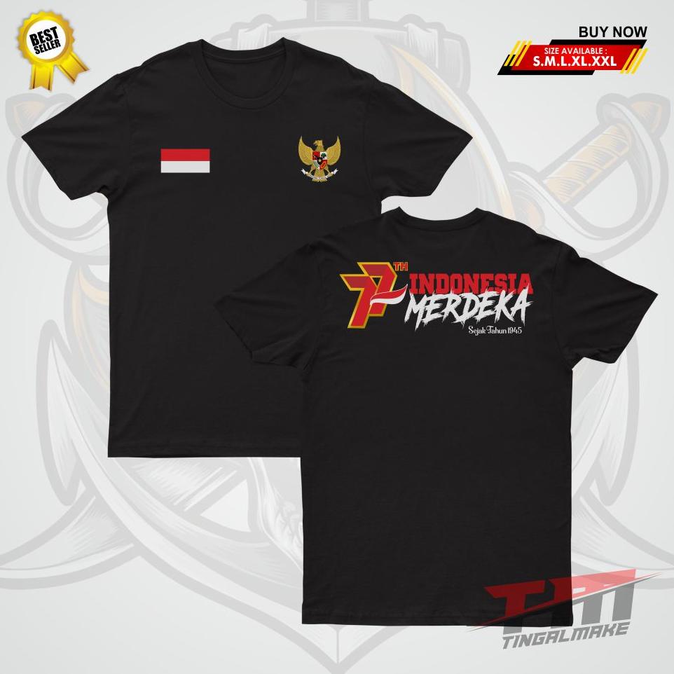 Jual Dtf | Kaos Official 77 Indonesia Merdeka Terbaru Keren Kaos Kemerdekaan Terbaru Hut Ri 77 ...