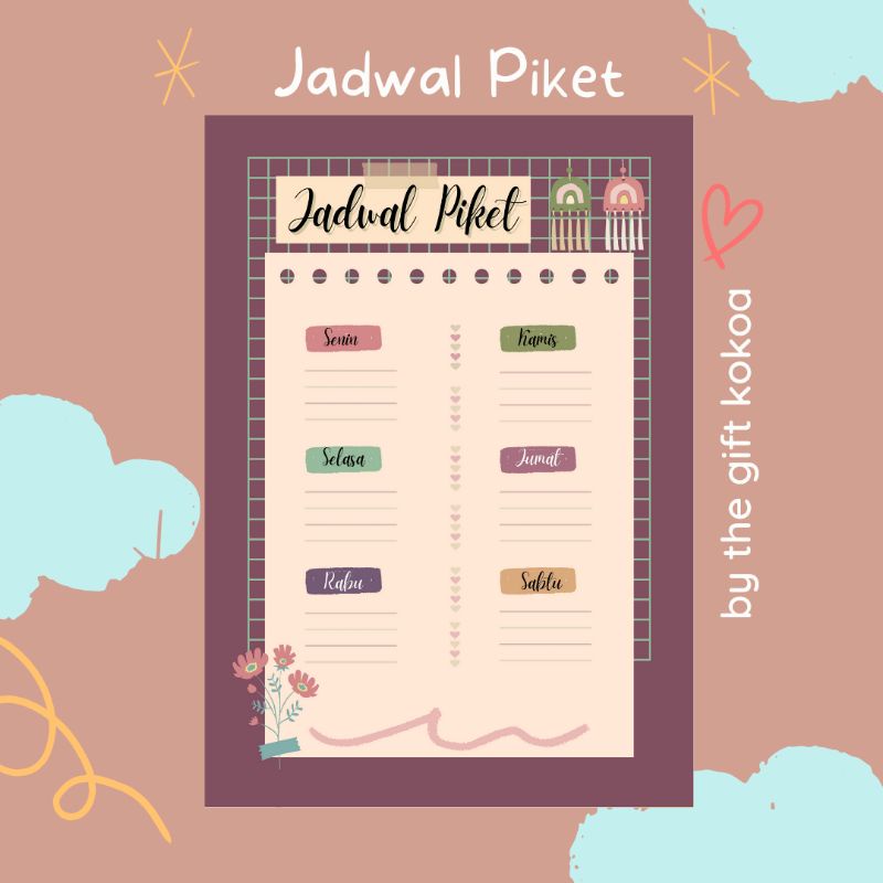 Jual Jadwal Piket / Picket Schedule | Shopee Indonesia