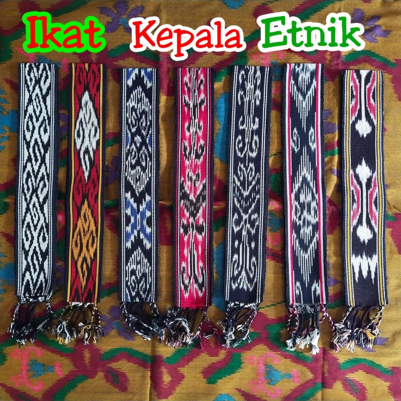 Jual Ikat kepala Etnik Dayak Kalimantan, Kain Tenun Etnik, Syal Tenun ...