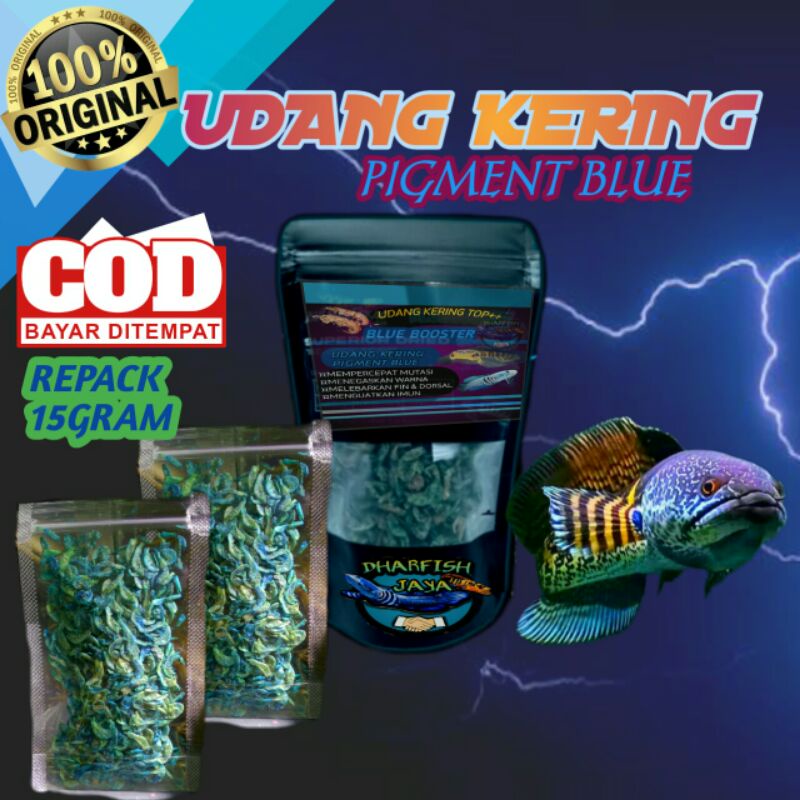 Jual Udang kering blue/udang kering pigment biru/udang kering pakan ...