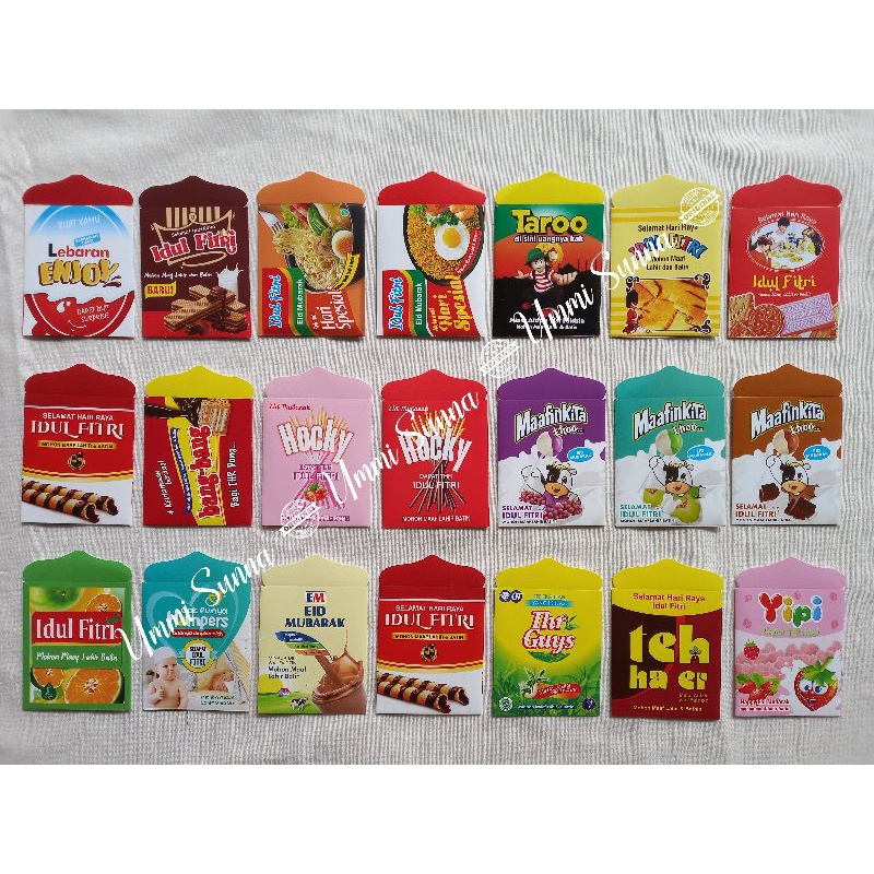 Jual AMPLOP LEBARAN SNACK , AMPLOP MOTIF SNACK VIRAL | KERTAS TEBAL ...