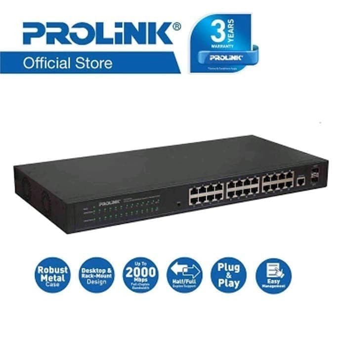 Jual Prolink PCSE2450M 24-Port Switch 10/100 Managed | Shopee Indonesia
