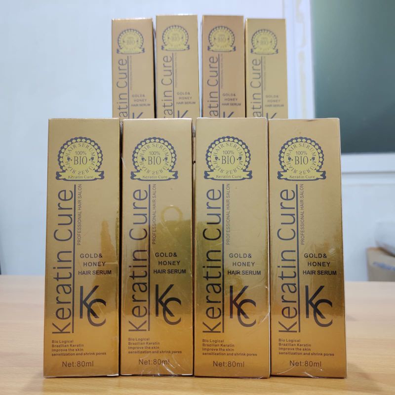 Jual Keratin Cure Gold & Honey Serum 80ML / Hair Serum | Shopee Indonesia