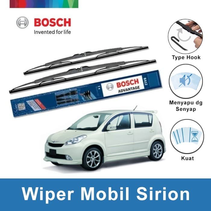 Jual WIFER BOSCH ORIGINAL DAIHATSU SIRION KARET WIPER MOBIL DEPAN ...