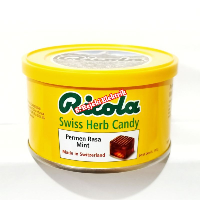 Jual Ricola/Rikola Permen Drum Kaleng 100gr/100 gr Swiss Original Herb Candy Menthol Herbal ...