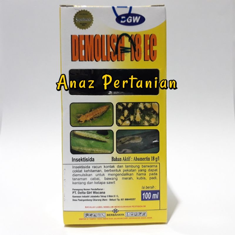Jual Insektisida Demolish 18 EC 100 ml Pengendali Hama Tanaman | Shopee ...