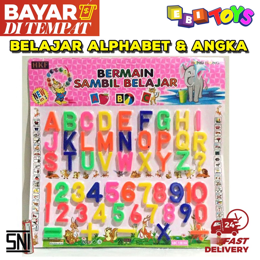 Jual Mainan Edukasi Anak Huruf Dan Angka Mainan Alphabet Alfabet Angka ...