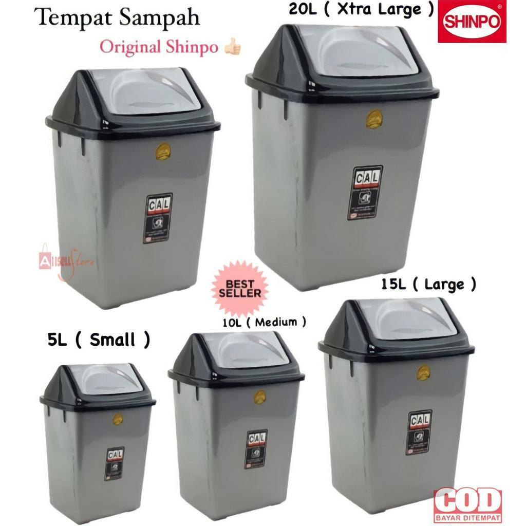 Jual (BISA COD) PROMO Tong Sampah / Tempat Sampah Segi 5L/10L/15L/ 20L ...