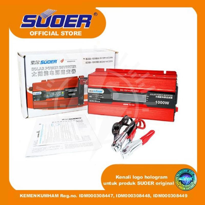 Jual SUOER INVERTER SDB 1000 WATT 12 VOLT MODIFIED SINE WAVE | Shopee Indonesia