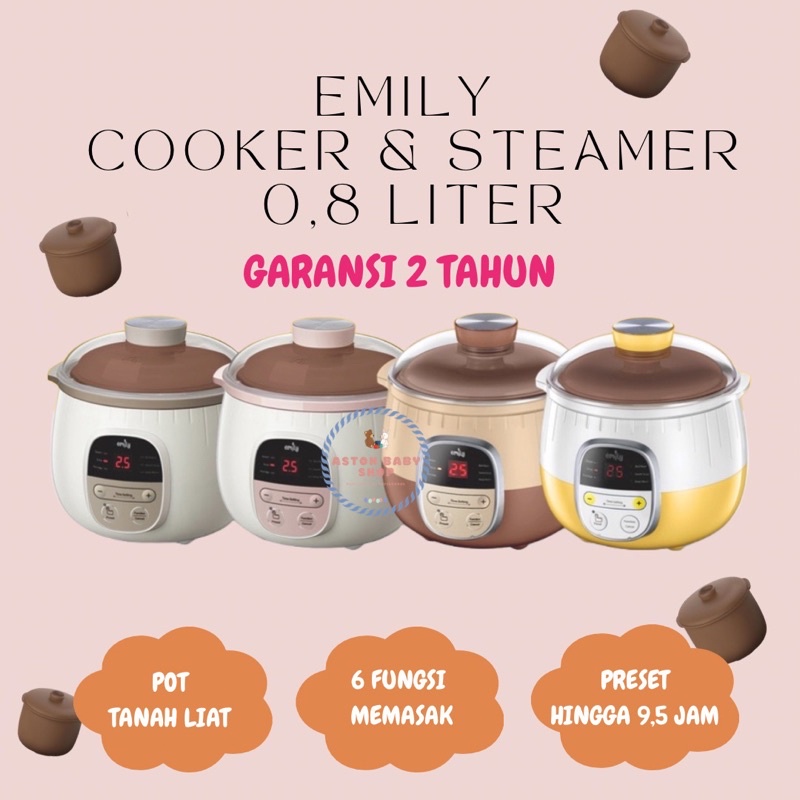 Jual Emily Slow Cooker + Steamer (ESC-36005) 0,8 L POT TANAH LIAT ...