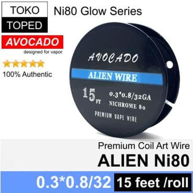 Jual READY Authentic Avocado ALIEN Ni80 wire | mod rda rta rdta vapor ...