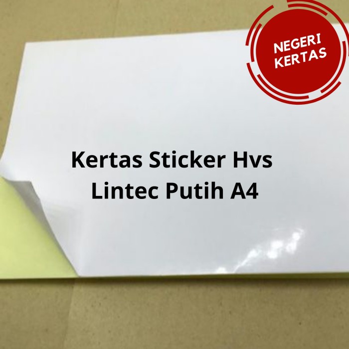 Jual perekat-pengikat- kertas stiker sticker hvs lintec putih a4 ...