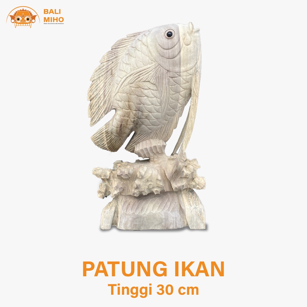 Jual Patung Ikan Gurami Kayu - Patung Ikan Abstrak - Patung ikan Gurame ...