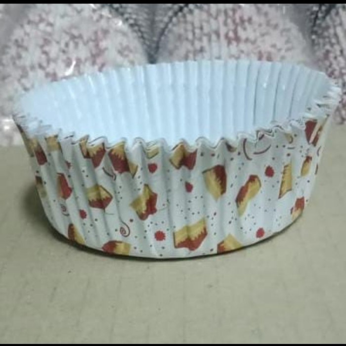 Jual cup roti laminasi bulat isi 100 ( motif cake ) | Shopee Indonesia