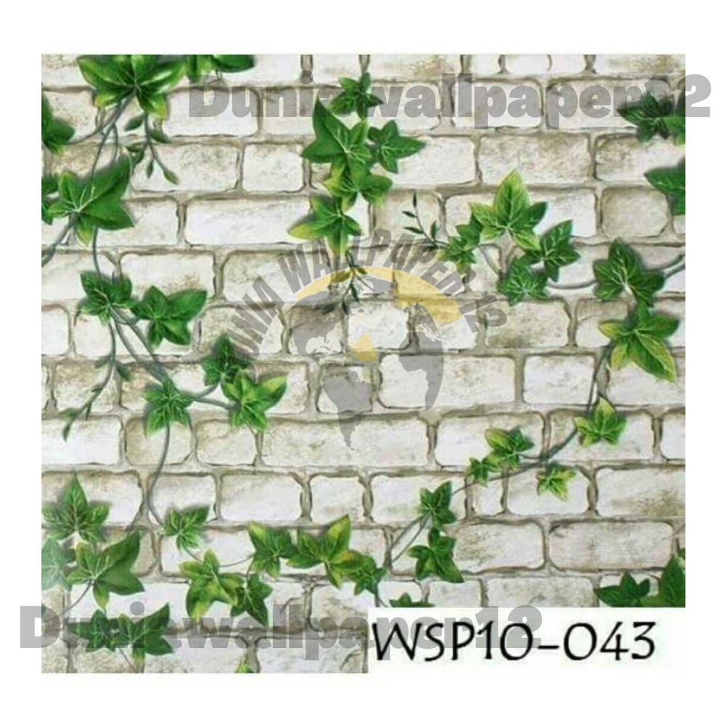 Jual (COD) Dunia Wallpaper Sticker Dinding Motif Bata Daun Rambat Bahan ...