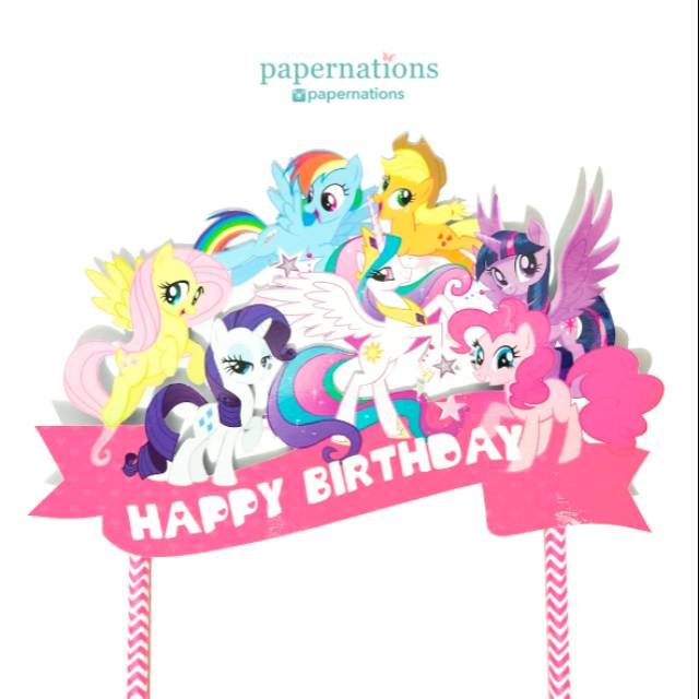 Jual Little Pony Cake Topper / Cake Topper My Little Pony / Cake Topper ...
