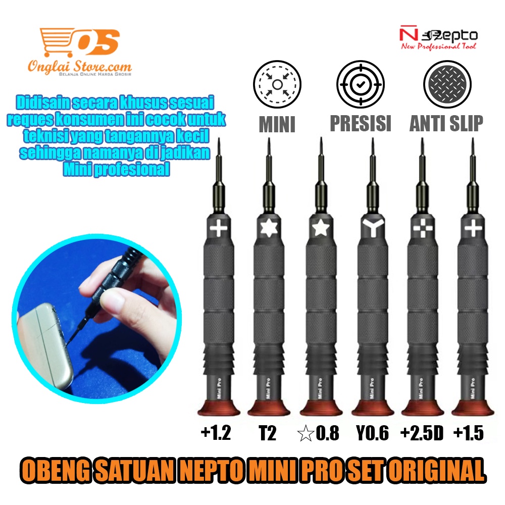 Jual Nepto Mini Pro Obeng Set Presisi Profesional Tool - Screwdriver ...