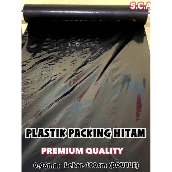 Jual Plastik Packing Hitam Plastik Hitam 100m x 100cm (double) | Shopee ...