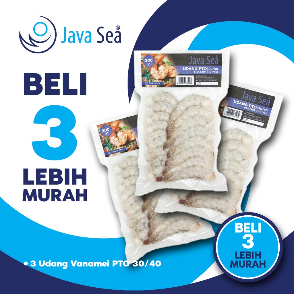 Jual BELI 3 LEBIH MURAH - Udang Vanamei Sisa Ekor PTO V 35/40 | Shopee ...