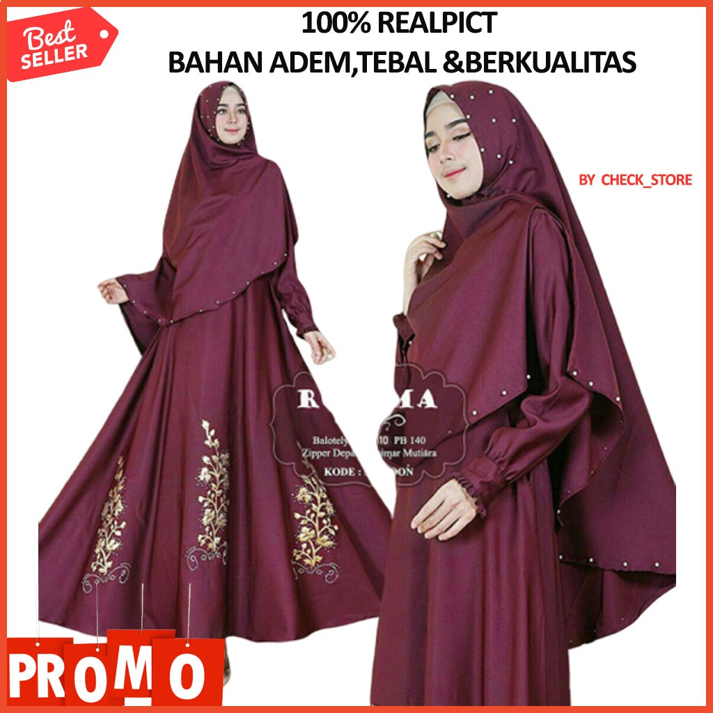 Jual Gamis Terbaru Dress Muslim Wanita Baju Syari Fashion Muslim Maxi ...