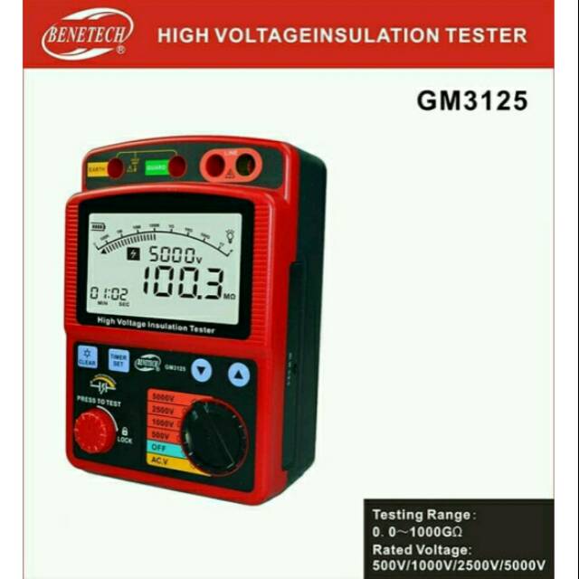 Jual High Voltage Insulation Tester Megger Tester 5KV 5000 Volt ...