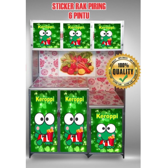 Jual New untuk sticker rak piring 6 pintu Motif Karakter keroppi ...