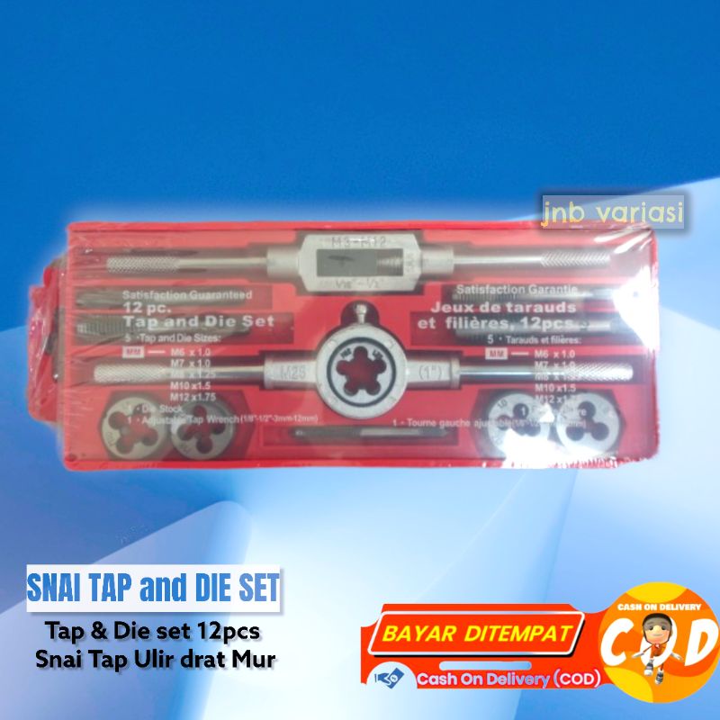 Jual Handel tap set Alat tap snai ulir drat Hand tap set lengkap Alat ...