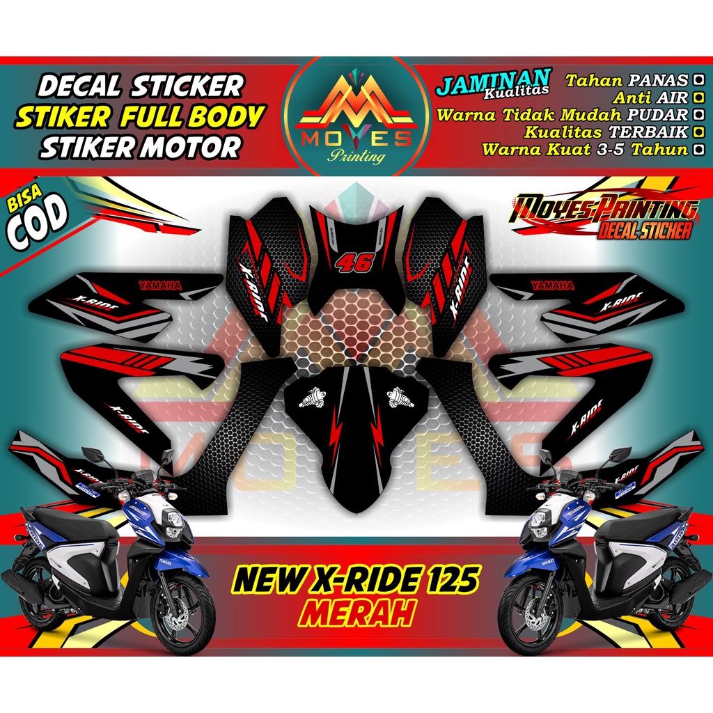 Jual decal x ride 125 full body - decal yamaha stiker body yamaha x ...