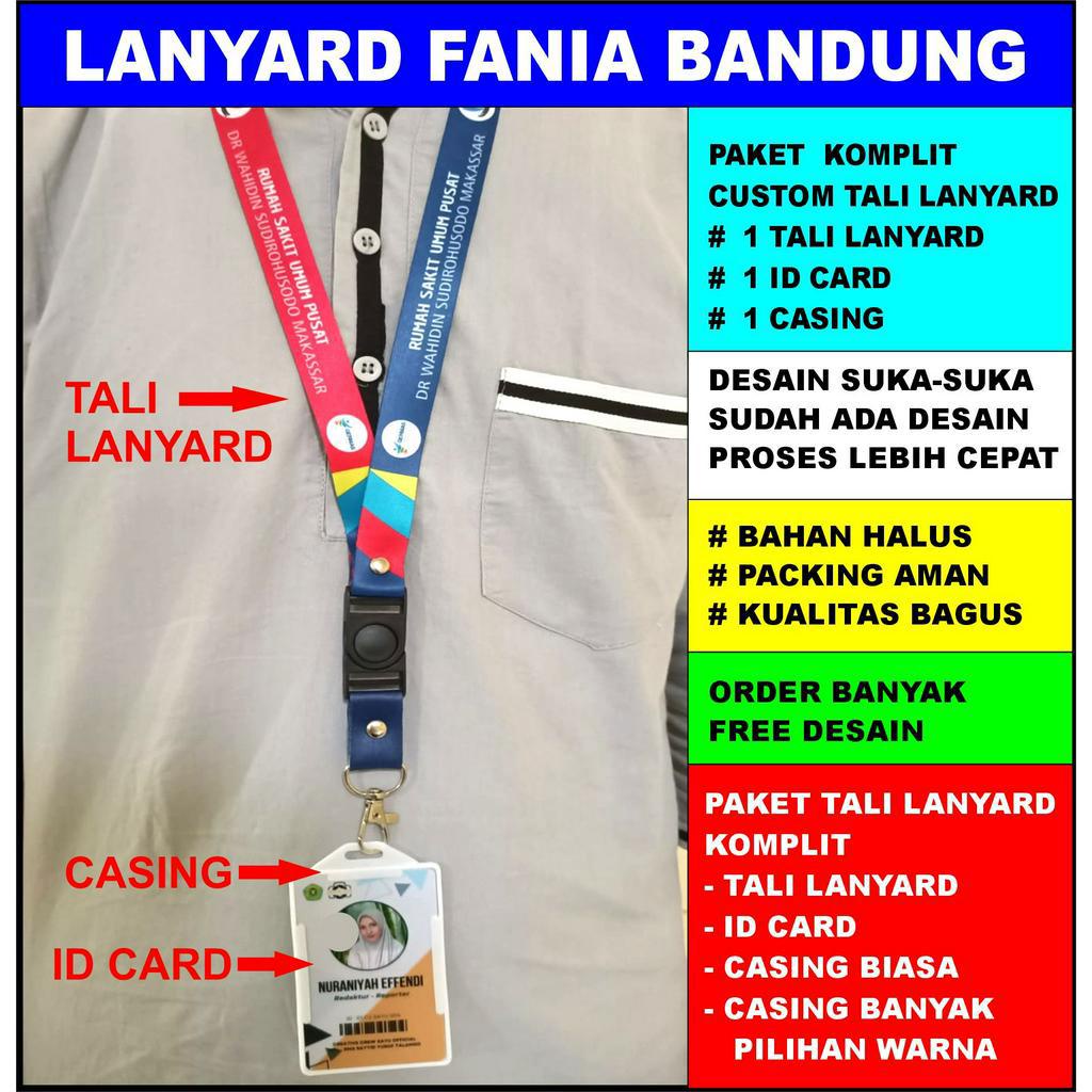 Jual SATU SET PAKET NAME TAG CETAK TALI LANYARD PRINT SUBLIM PRIMIUM ...