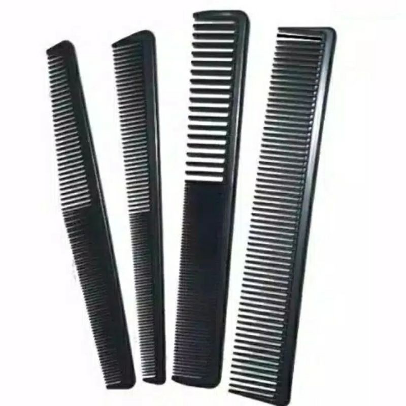 Jual Sisir Potong Set Barber Salon isi 4 comb flat styling Barbershop ...