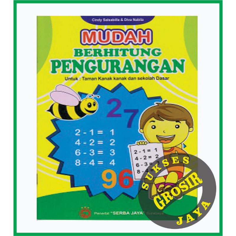 Jual Buku Anak Tk dan Paud Mudah Berhitung Pengurangan Serba Jaya ...