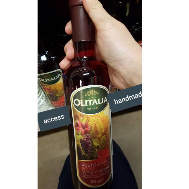 Jual Olitalia Red Wine Vinegar cuka makan sehat salad dressing | Shopee ...