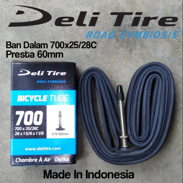 Jual Ban Dalam Deli 700c x 25 / 28 Presta 60mm panjang 700 25c 28c | Shopee Indonesia