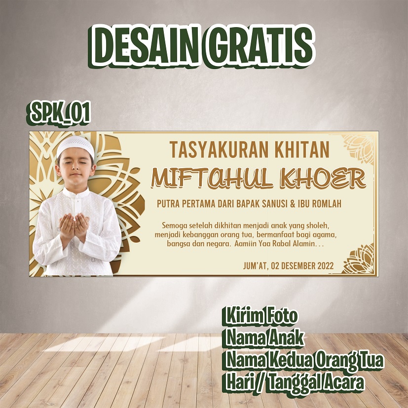 Jual Spanduk Banner Backdrop Acara Tasyakuran Khitanan Khitan Murah Gratis Desain | Shopee Indonesia