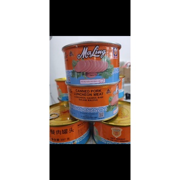 Jual maling daging kaleng Gulong ma ling canned pork luncheon meat TTS BPOM RI ML | Shopee Indonesia