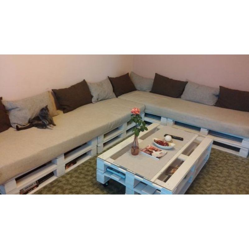 Jual Sofa Pallet Tanpa Busa 2 Tumpuk Free Meja Pallet Minimalis ...