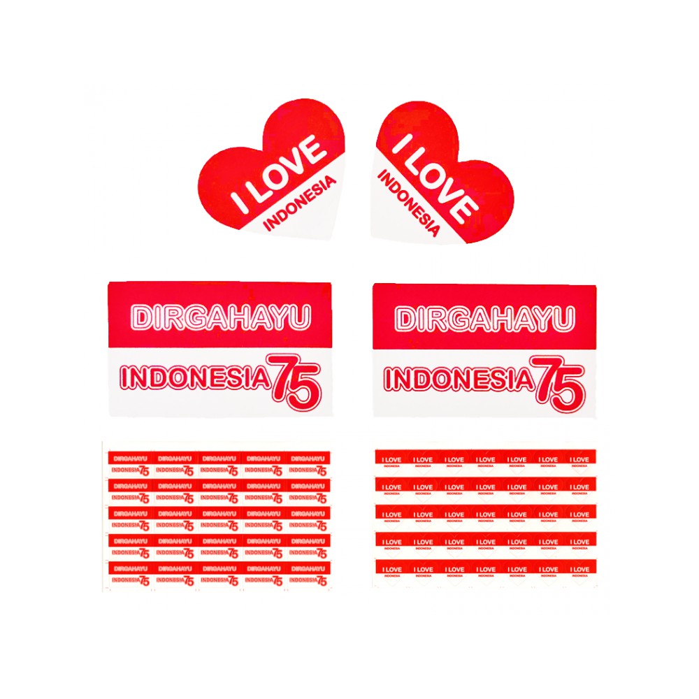 Jual Dekorasi HUT RI Sticker Bendera / Sticker Pipi Per Lembar - 5622 ...