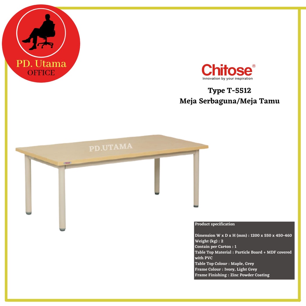 Jual Meja Sebaguna Chitose T-5512 Meja Tamu | Shopee Indonesia