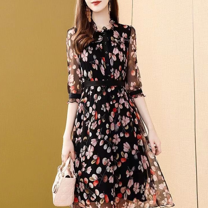 Jual COD DERSS/dress bunga/dress bunga korea/dress korea/midi dress ...