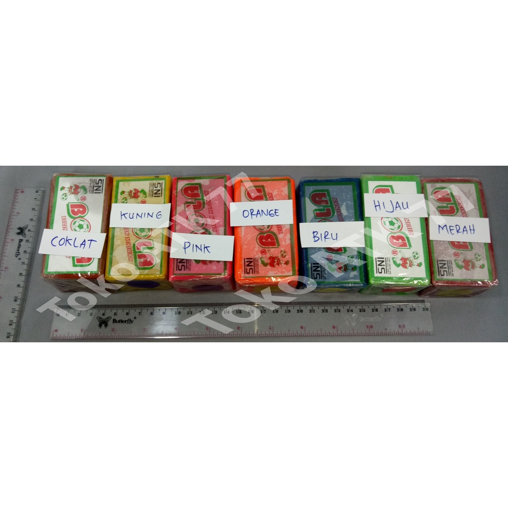 Jual Plastisin Lilin Mainan Doh Dough Sedang Besar Merah Orange Oranye ...