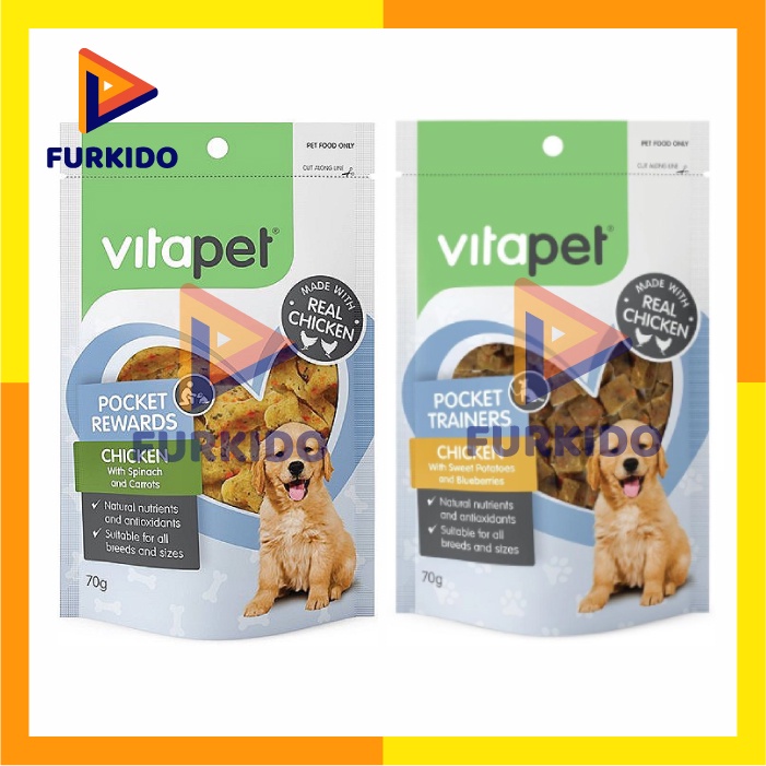 Jual Vita Pet Jerhigh Pocket Chicken 70 Gram / Snack Anjing | Shopee ...