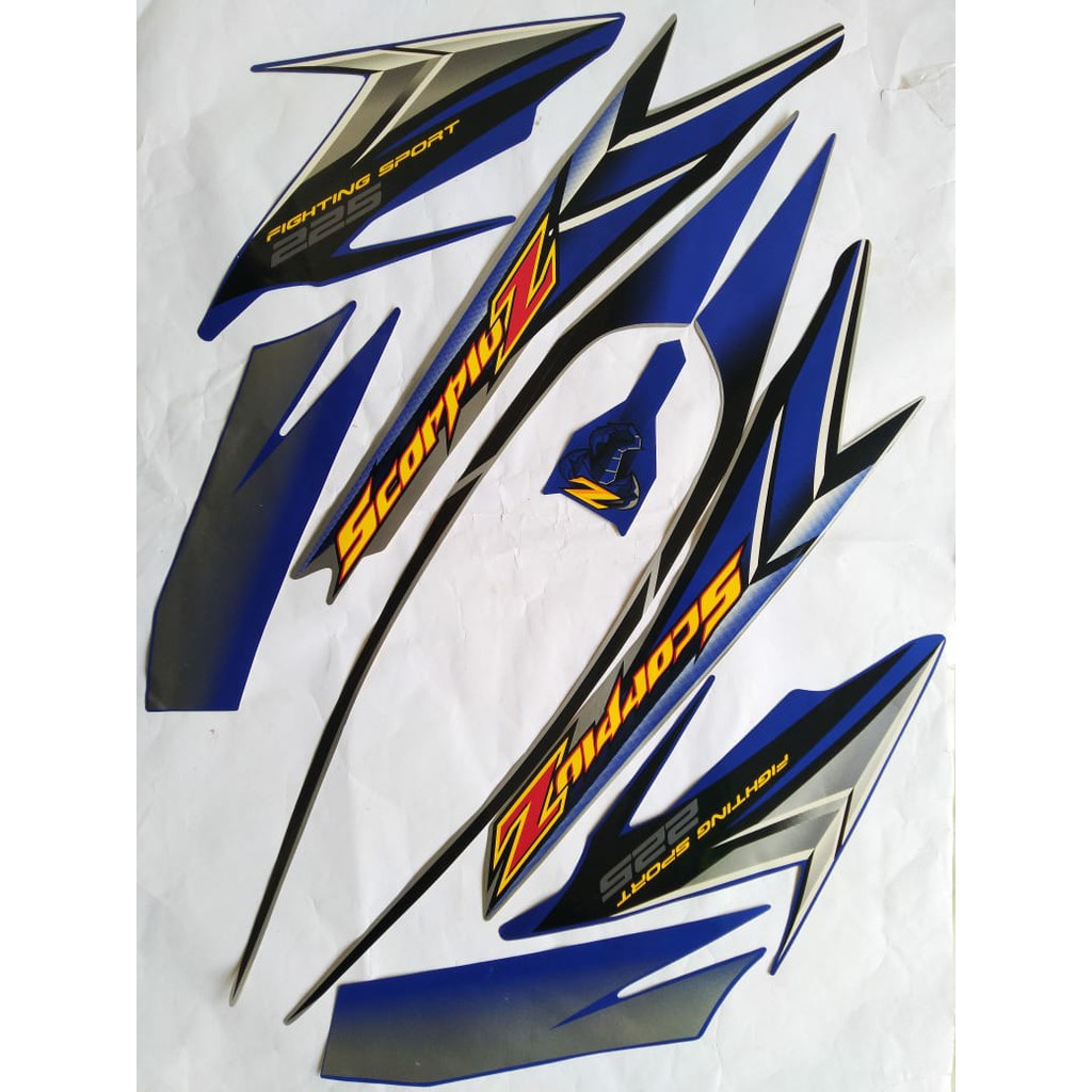 Jual stiker striping yamaha scorpio Z 2006 biru | Shopee Indonesia