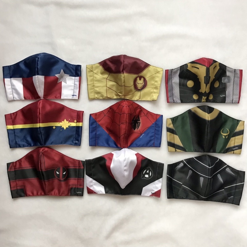 Jual Marvel Avengers face mask masker kain bykrn fanart loki thor black ...