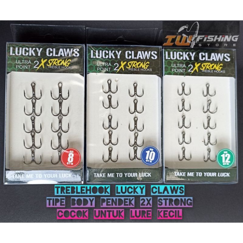 Jual TREBLEHOOK LUCKY CLAWS TIPE SHORT BODY ATAU PENDEK UKURAN 8,10 DAN ...