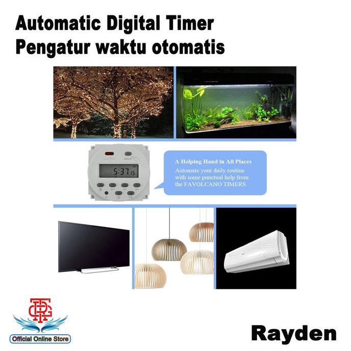 Jual SAKLAR WAKTU OTOMATIS DIGITAL TIMER PROGRAMMABLE RAYDEN | Shopee ...