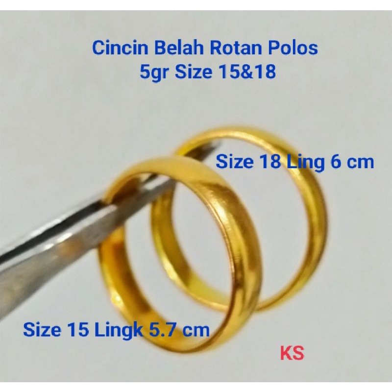 Jual Cincin Ring Belah Rotan Polos Perak 925 Lapisan Emas 24K | Shopee ...