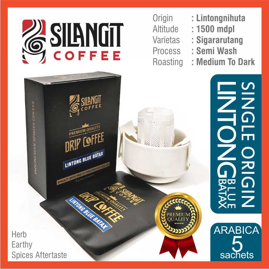Jual Drip Coffee 15g Arabica Lintong Blue Batax (5 Sachet) | Shopee ...