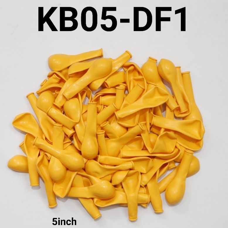 Jual KB05-DF1 Balon latex 5 inch doff tebal orange kuning satuan ecer ...