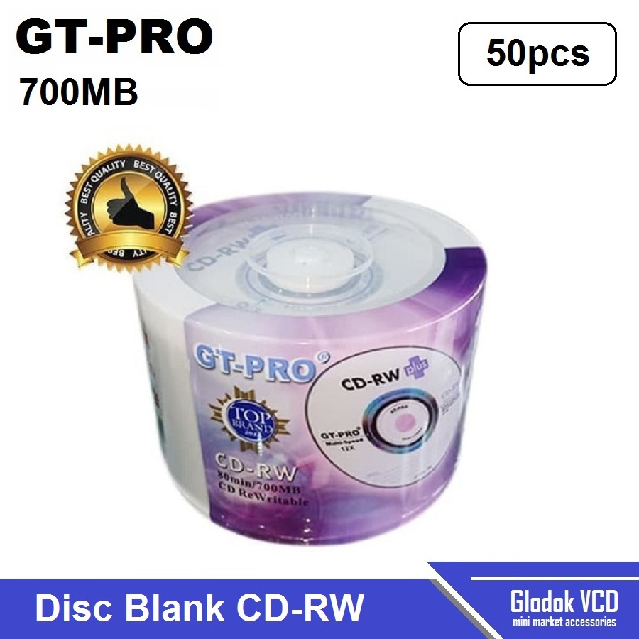 Jual GT-Pro CD-RW Plus / CD Kosong Disc Blank isi 50pcs | Shopee Indonesia