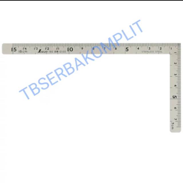 Jual Siku Tukang 15 x 7.5 cm Shinwa Japan 12103 Carpenter Square Ruler 150mm x 75mm Penggaris ...